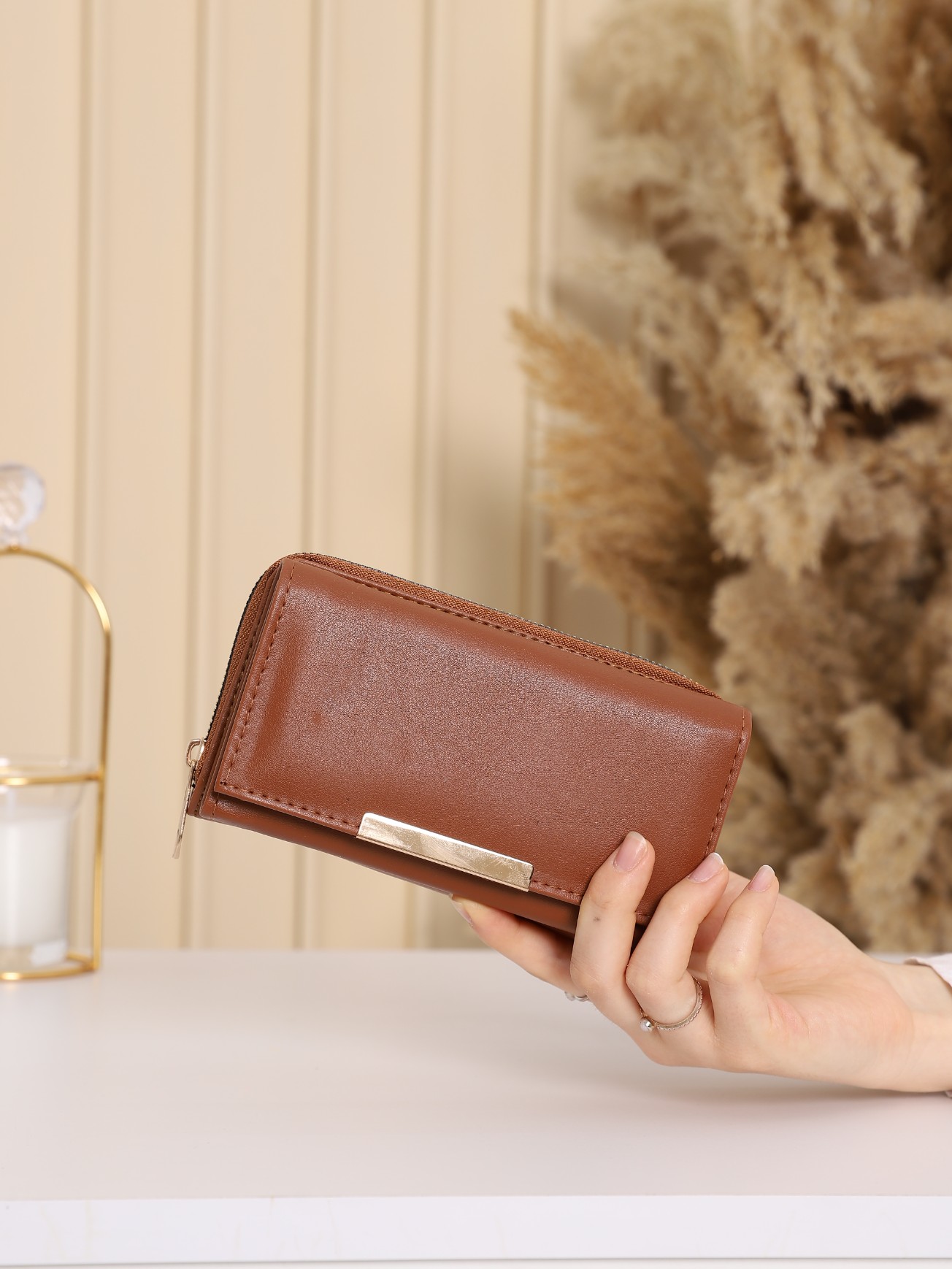 Snuff flat magnet zipper wallet bags models